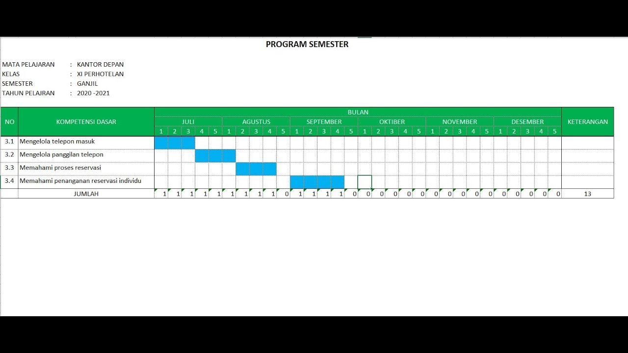 CARA MEMBUAT PROSEM (PROGRAM SEMESTER) OTOMATIS - YouTube