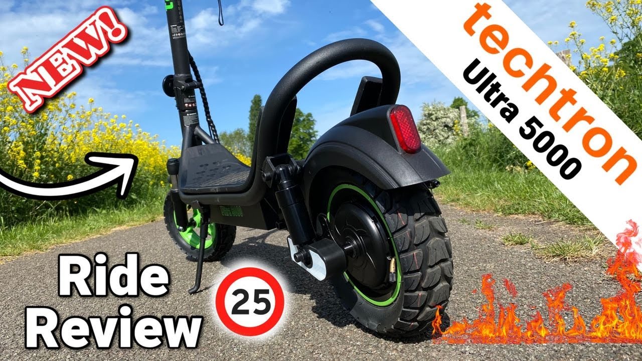 Techtron Ultra 5000 Electric Scooter Ride & Review - YouTube