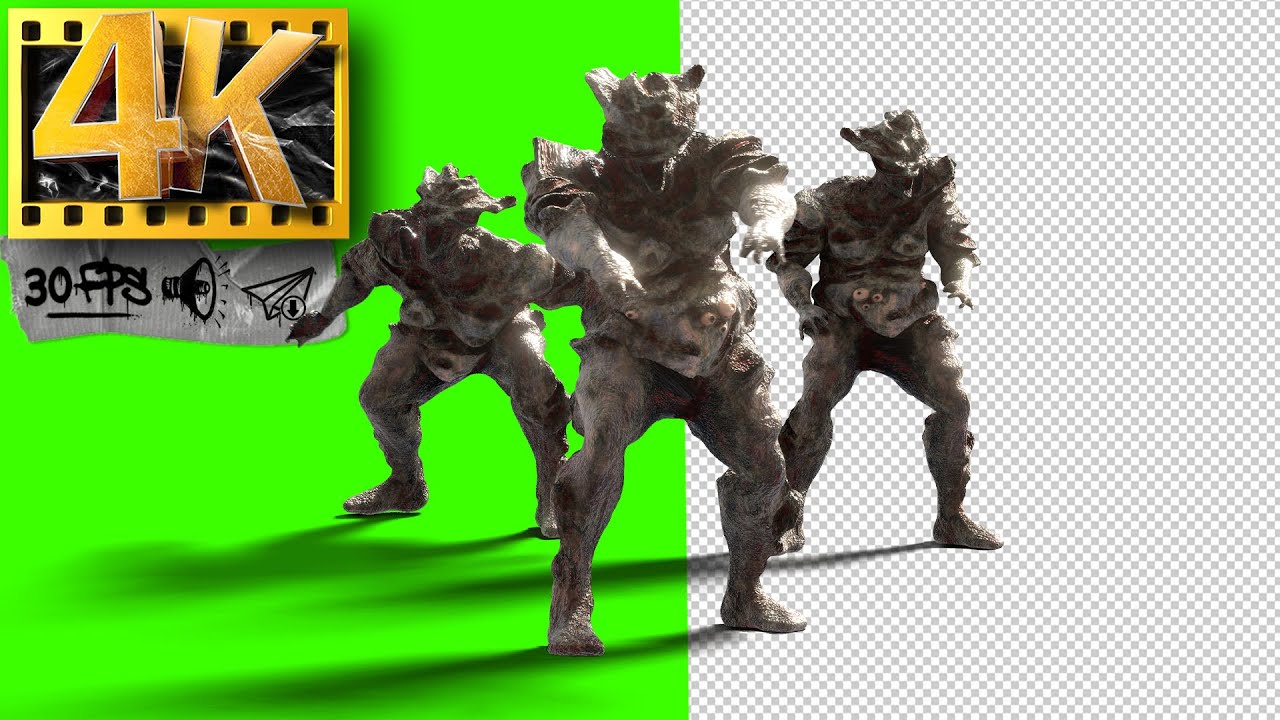 The Last of Us - Zombie | Bloater Green Screen - Footage 4K - YouTube