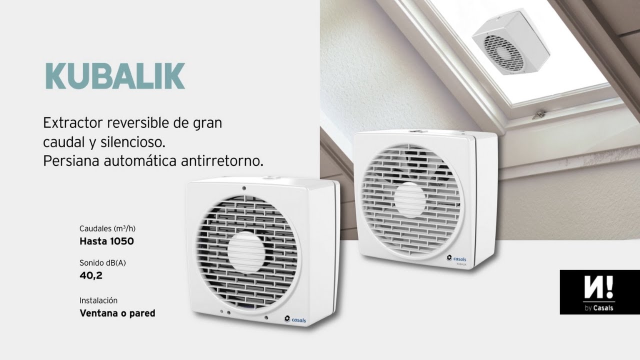 Extractor reversible KUBALIK Designtial by Casals para lavaderos, bares ...