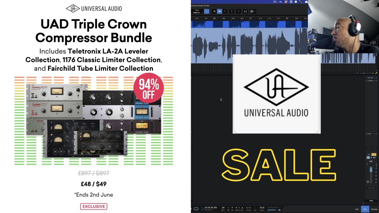 Get Universal Audio Triple Crown Compressor Bundle for just $49! - YouTube