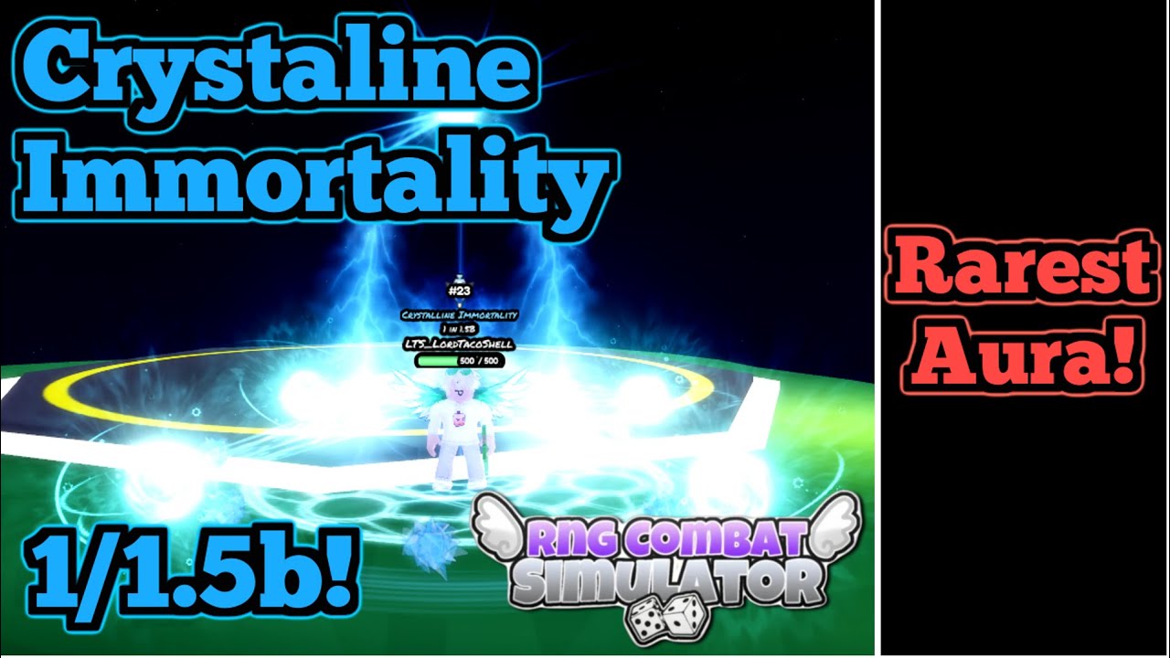 I ROLLED CRYSTALINE IMMORTALITY! (1/1.5b) BEST AURA IN RNG Combat ...