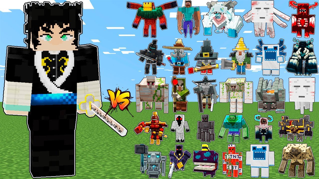 Kaigaku Inadama vs All Minecraft Bosses | Demon Slayer and Terramity - Fight Minecraft Battle ...