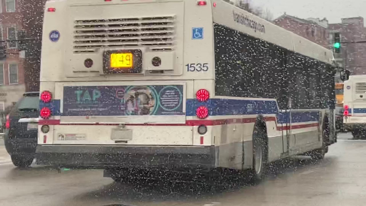 CTA 2 New Flyers Buses 1480 On Rt 49 Western And CTA New Flyer D40LF ...
