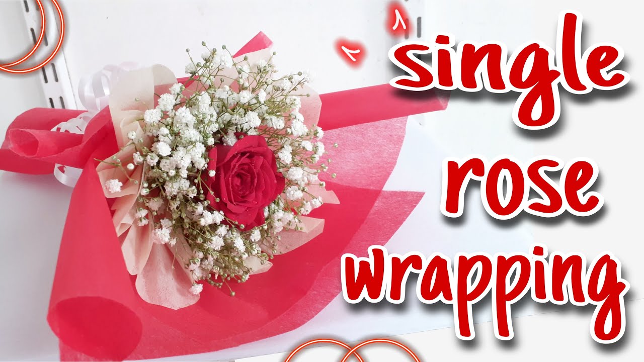 Single rose bouquet || wrapping roses in paper || all about flowers ...