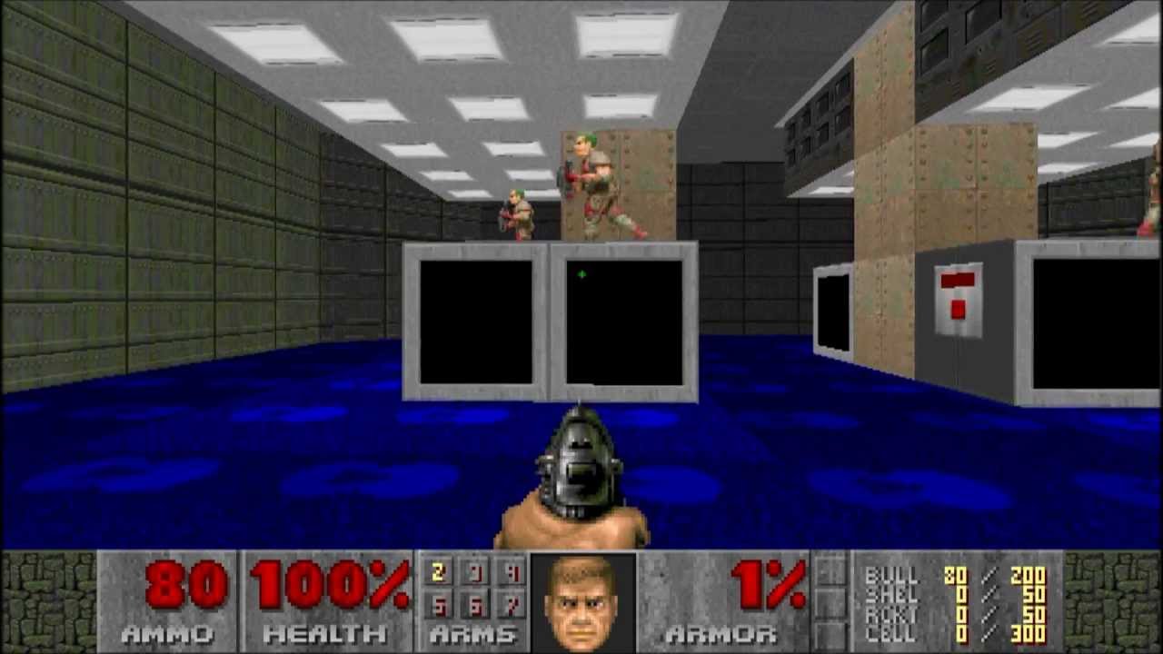 Doom 2 Level 1 - Entry Way - Gameplay (PC) - YouTube