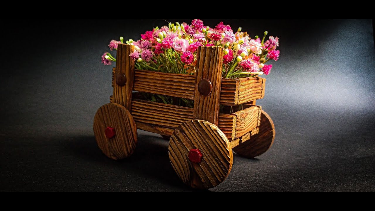 DIY Flower Stand: Create a Mini Flower Cart For Your Home Decoration ...