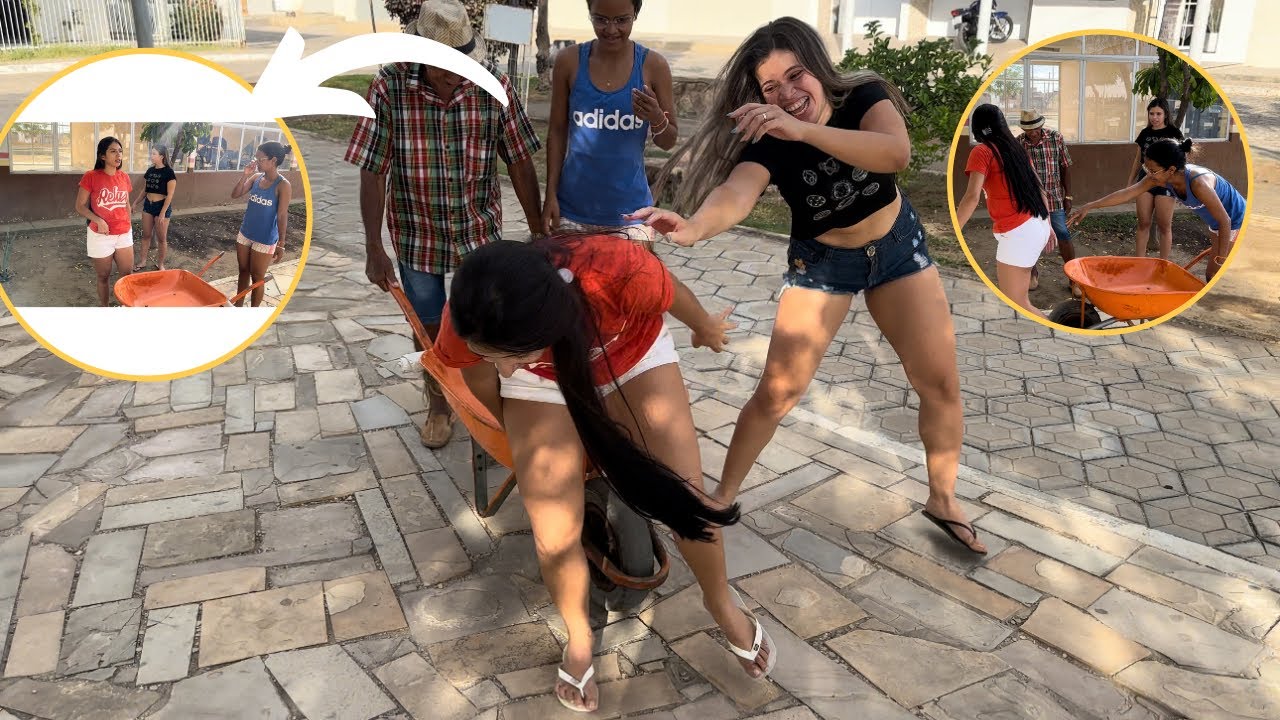 BRUNA KINHA E SOFIA NA DISPUTA DO CARRINHO DE MÃO 😂 - YouTube