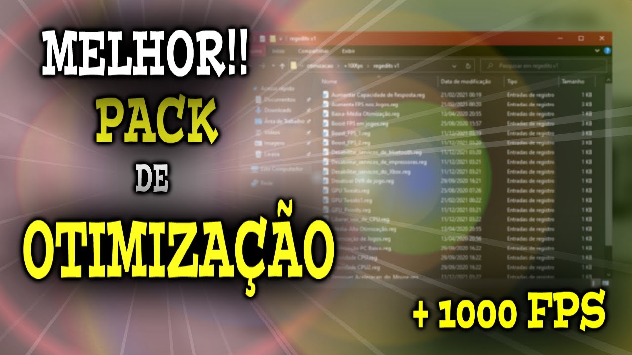 SAIU!!! MELHOR PACK DE OTIMIZAÇÃO PARA PC BATATA - YouTube