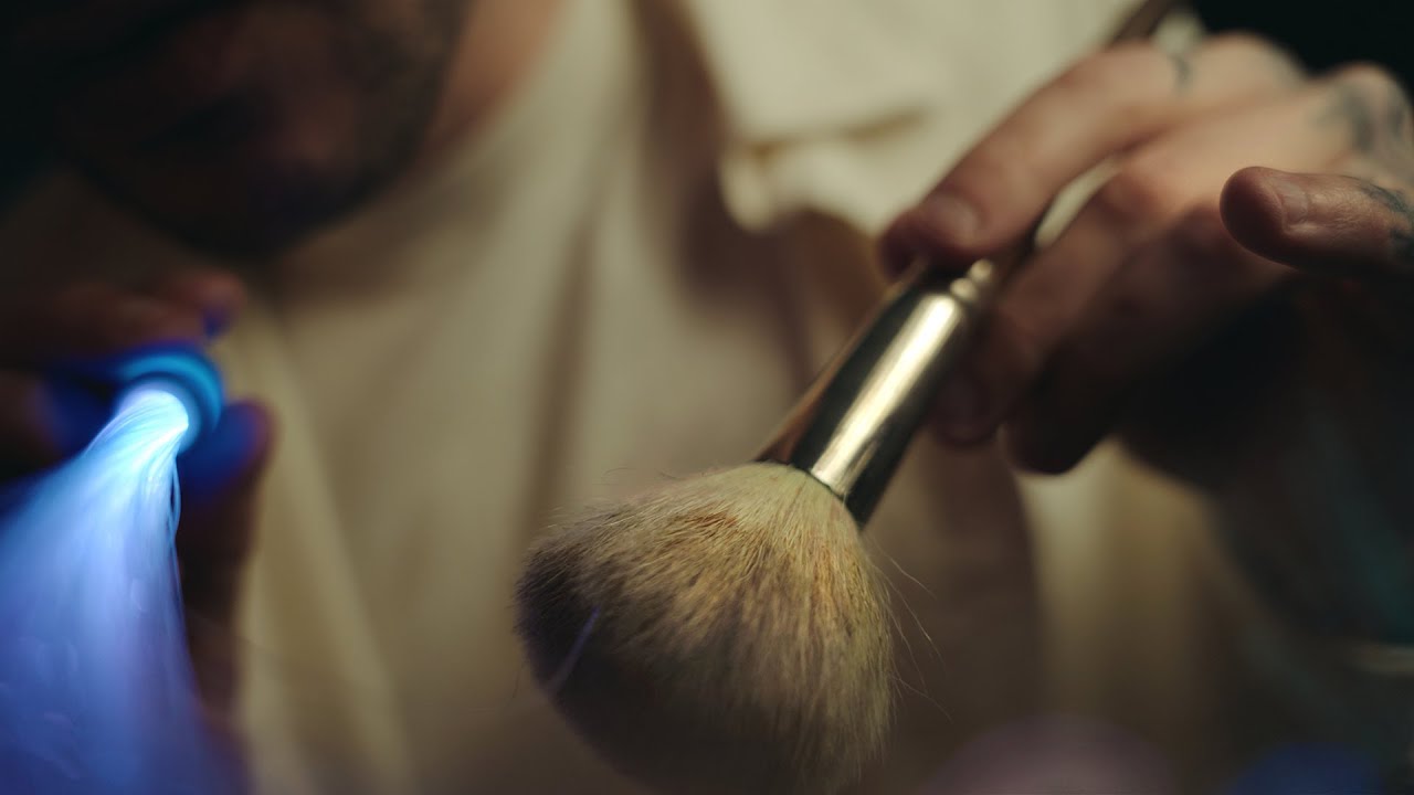 ASMR On My Chest Head Massage and Brushing - YouTube