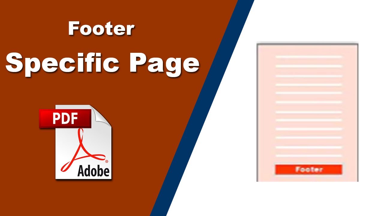 How to Add Footer from Specific Page in PDF with Adobe Acrobat Pro 2020 ...
