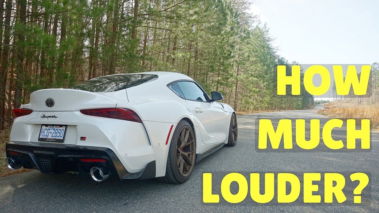 Toyota Supra AWE Resonated Touring Exhaust vs. Stock Exhaust - YouTube
