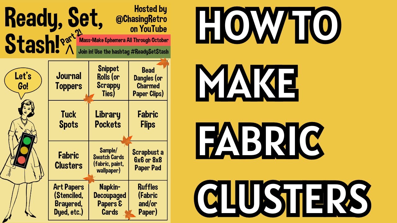 #ReadySetStash! How To Make Fabric Clusters #junkjournal #craft - YouTube