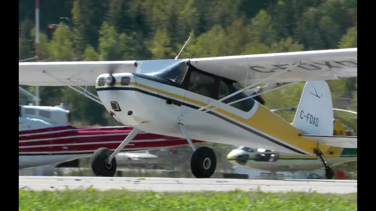 Classic Cessna 140 Takeoff - YouTube