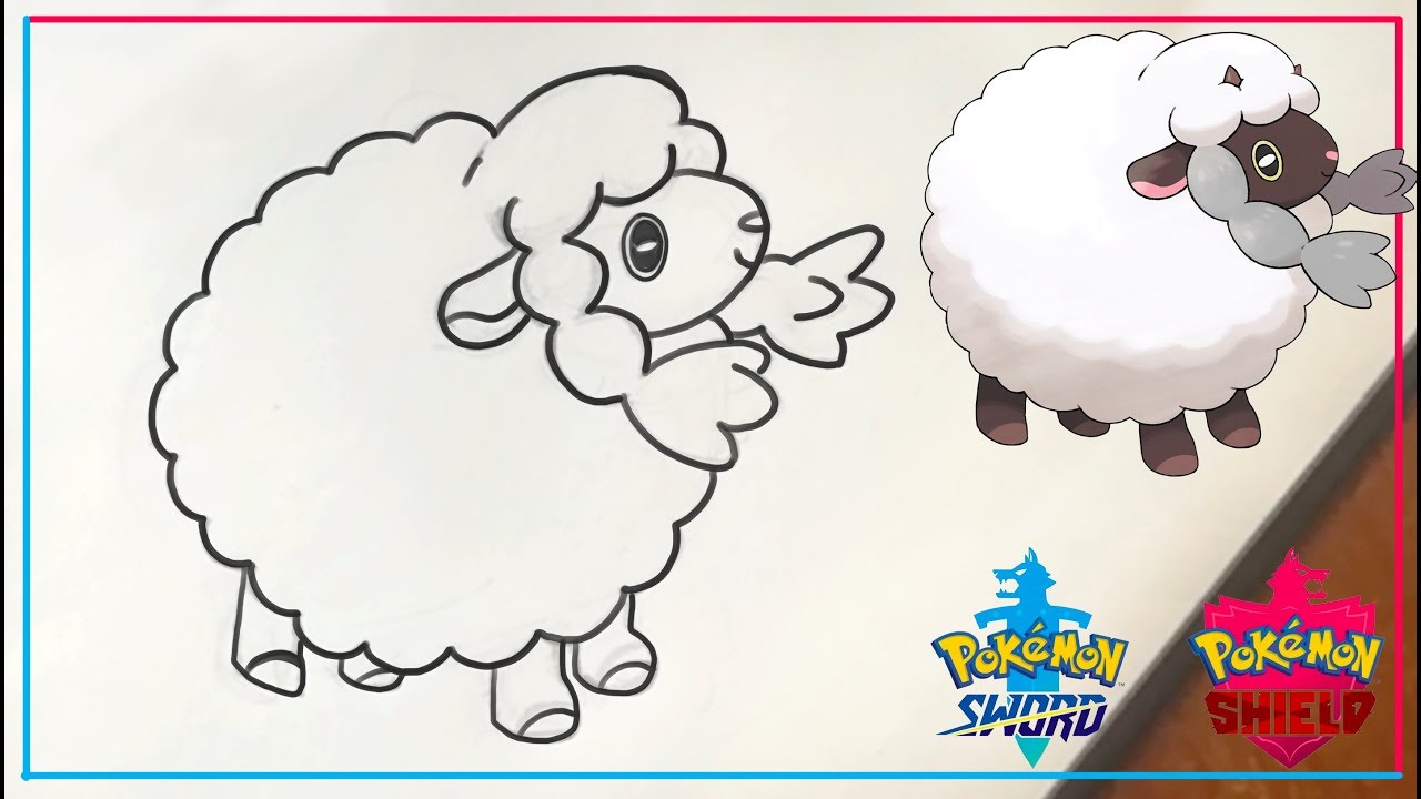 How to draw WOOLOO from POKEMON SWORD AND SHIELD - YouTube