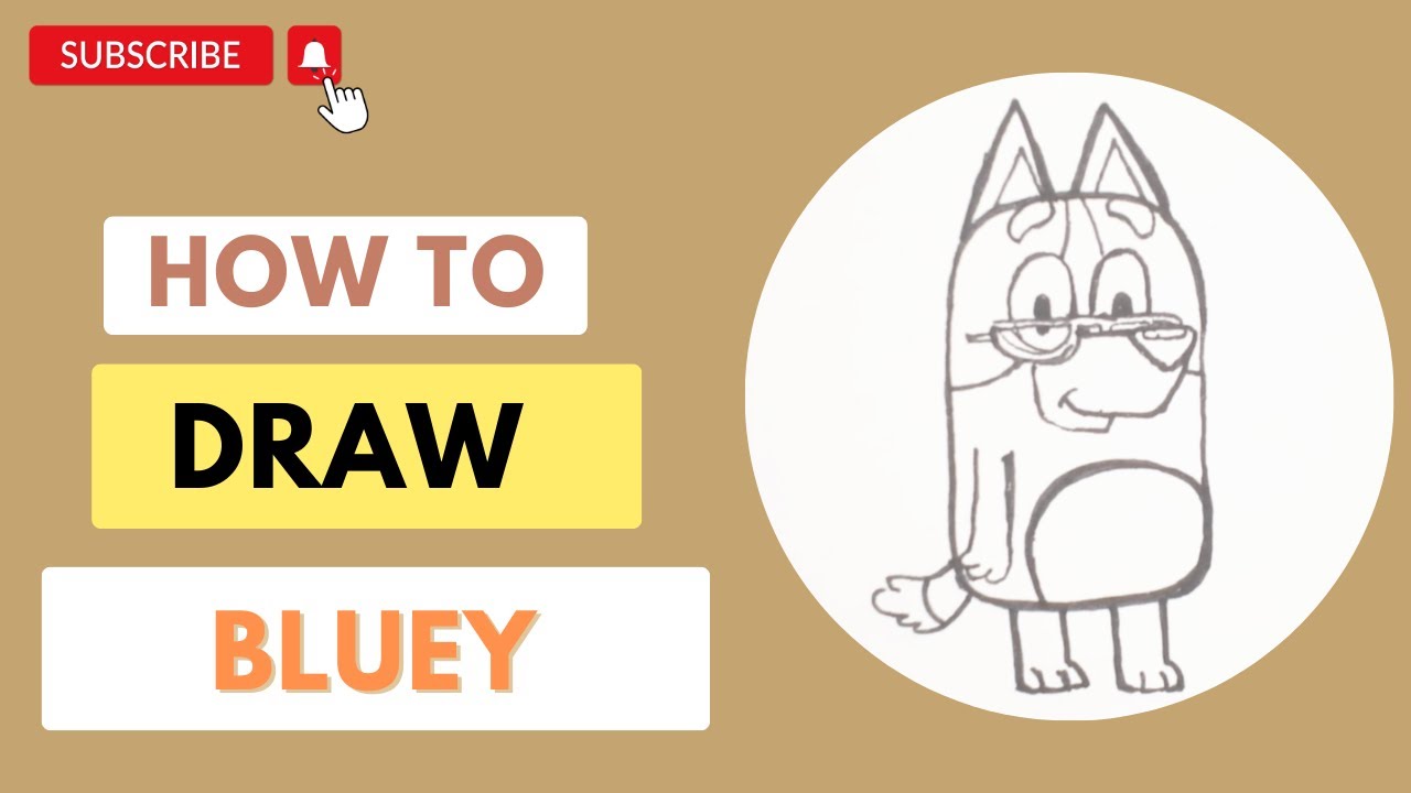 HOW TO DRAW BLUEY - BLUEY DRAWING TUTORIAL - YouTube