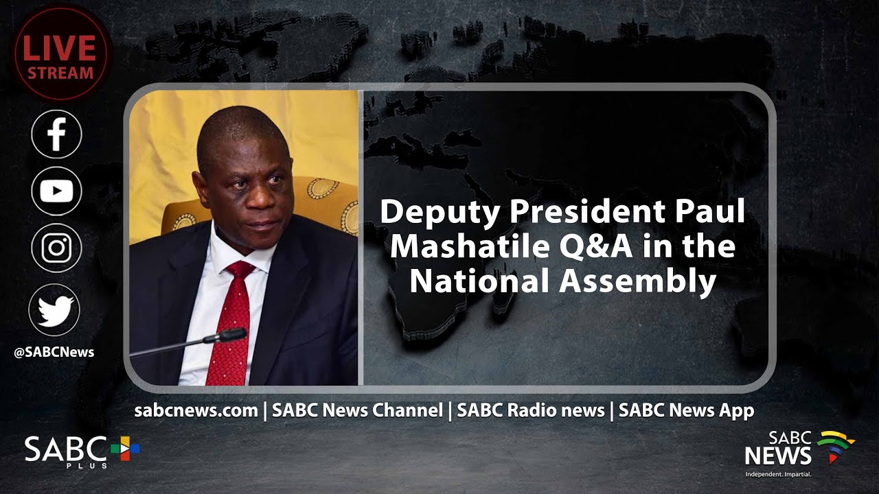 Deputy President Paul Mashatile Q&A in the National Assembly - YouTube