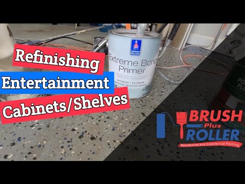 Extreme Bond Primer: Refinishing Entertainment Cabinets/Shelves - YouTube