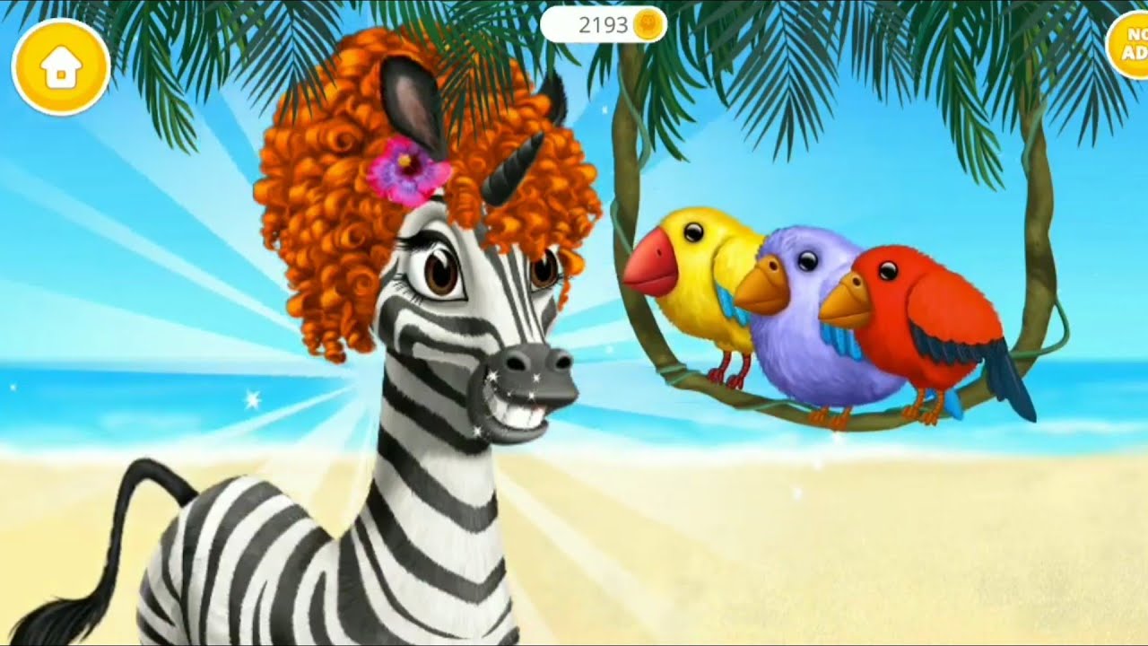jungle animal hair salon 2- tropical beauty salon - YouTube
