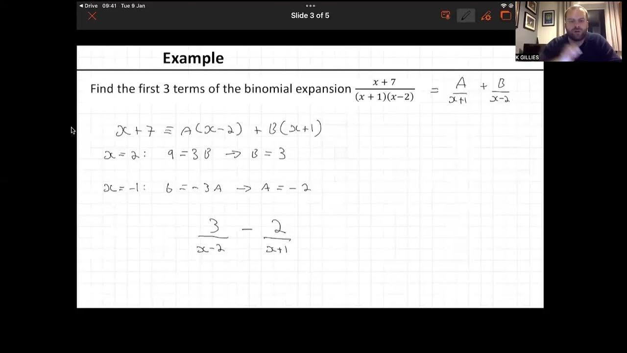 Partial Fractions and the Binomial Expansion - YouTube