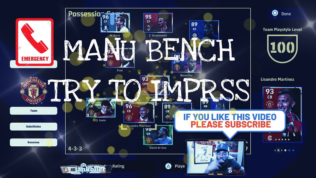 MANCHESTER UNITED BENCH TRYING TO IMPRESS - YouTube