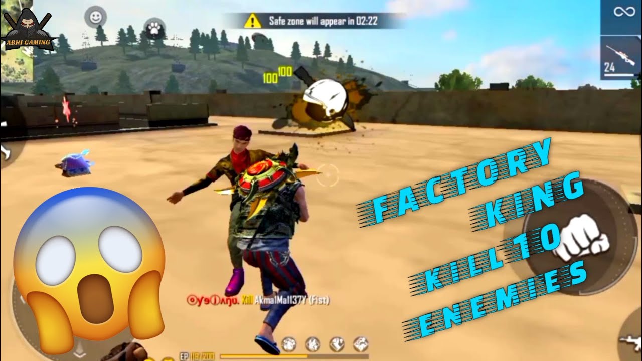 GARENA FREE FIRE KING OF FACTORY //FIRST FIGHT 10 /BY ABHI GAMING ...