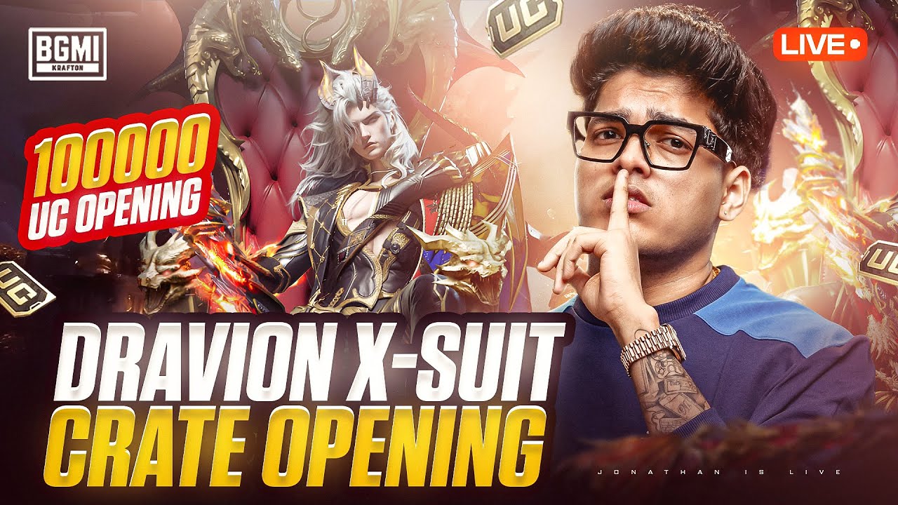 100,000 UC DRAVION X-SUIT OPENING | JONATHAN IS BACK!! | BGMI! - YouTube