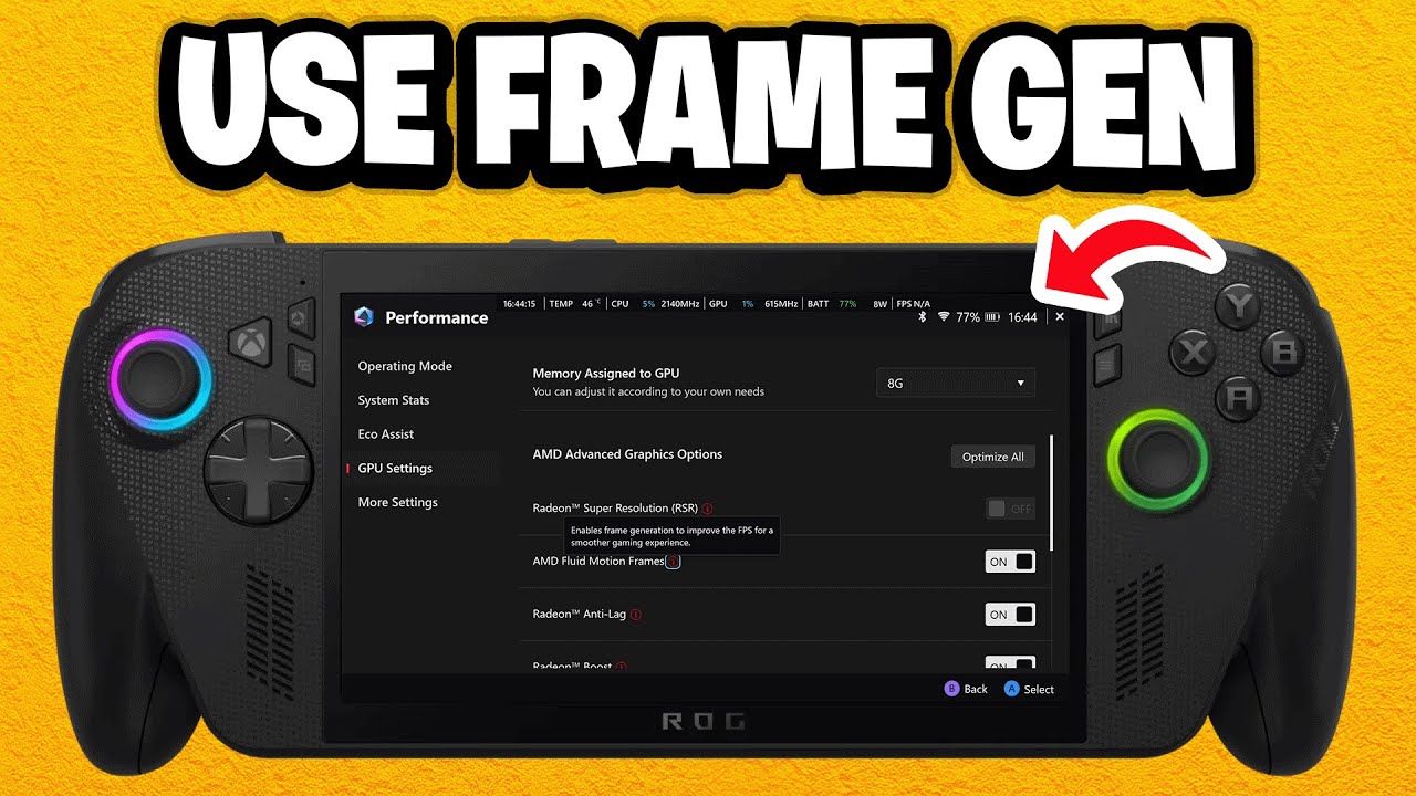 How to use Frame Gen on ROG Xbox Ally X - Fastest Guide - YouTube