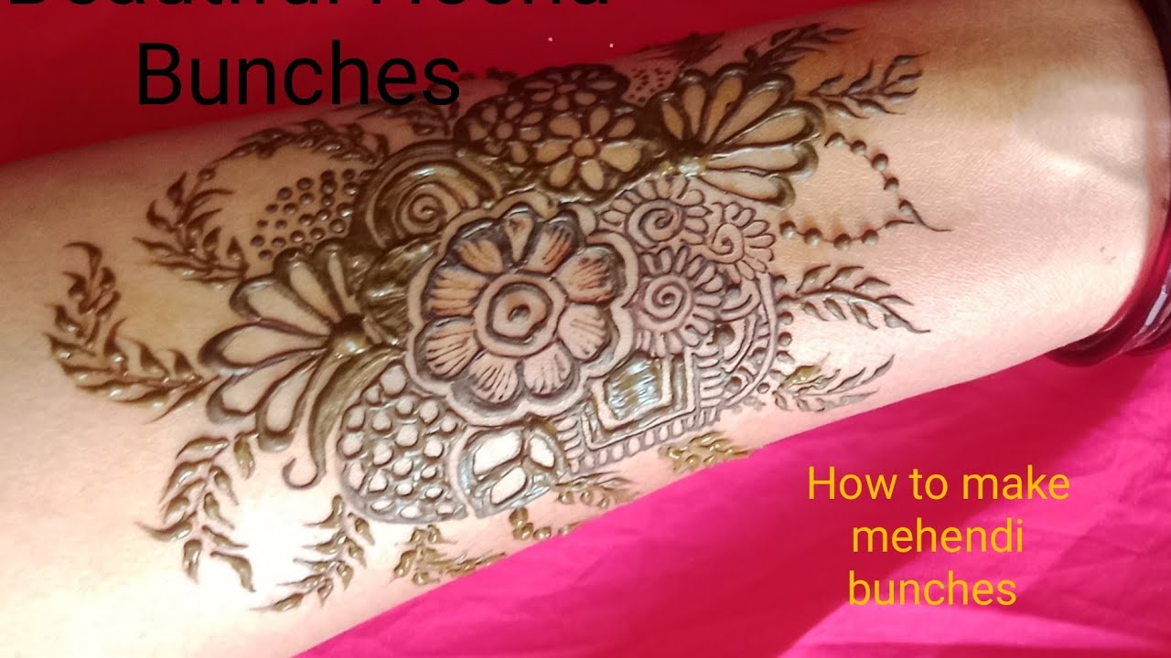 Beautiful Heena Bunches || How To Make Mehndi Design || Mehndilover # ...