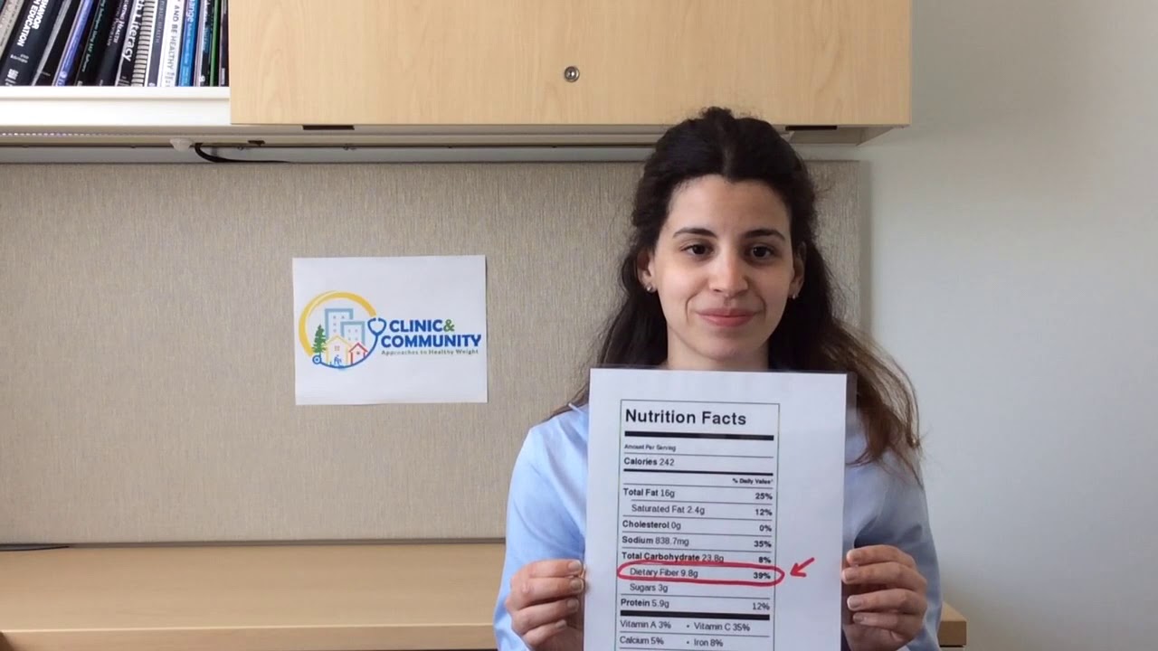 Label reading 5: fiber - YouTube