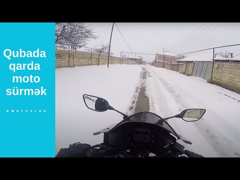 Qubada qarda moto sürmək. #motovlog28 #motodoctor