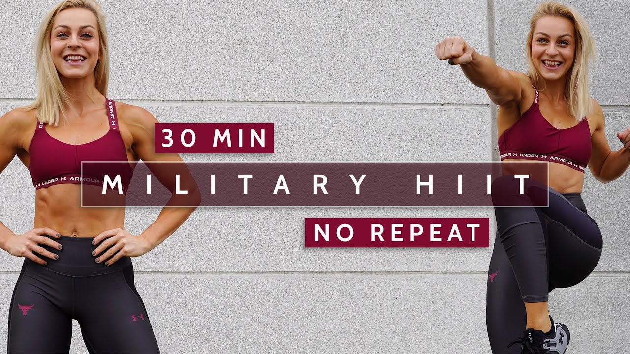 30 MIN MILITARY HIIT - Power Workout | Intense | Super Sweaty | No ...