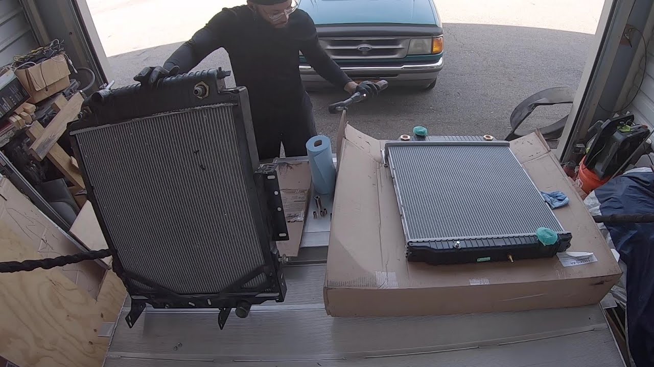 How to: Freightliner MT-45 Radiator Replacement - YouTube