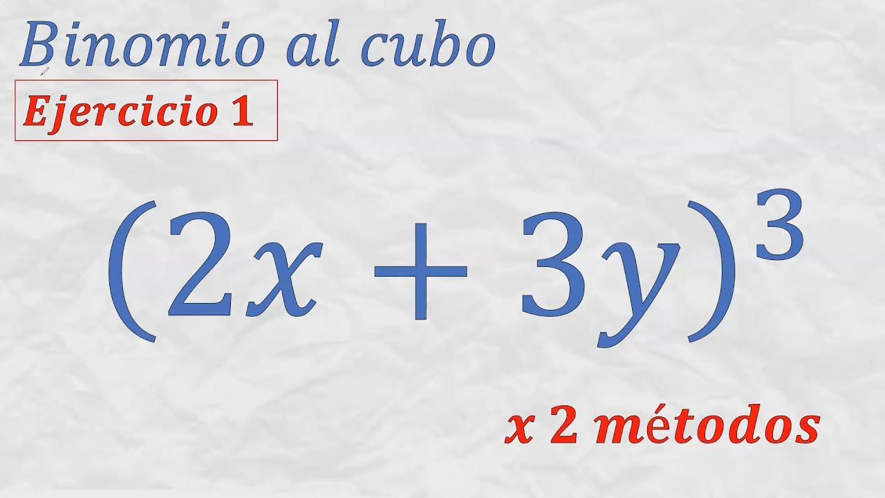 Binomio al cubo - Productos notables - E1 - YouTube