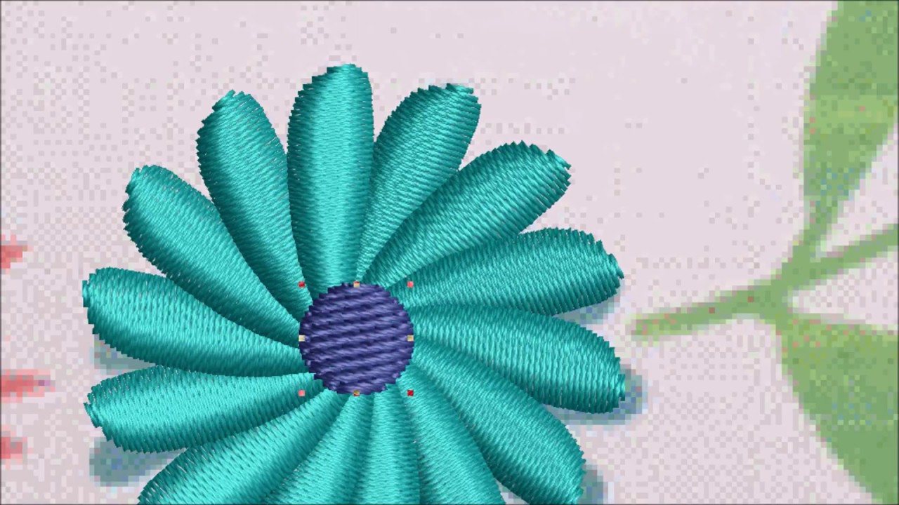 4. Circle of Flowers - Digitizing the Flower with Center - YouTube