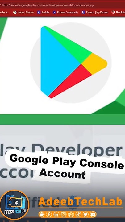 How to Make a Google Play Console Account to Upload Apps - YouTube