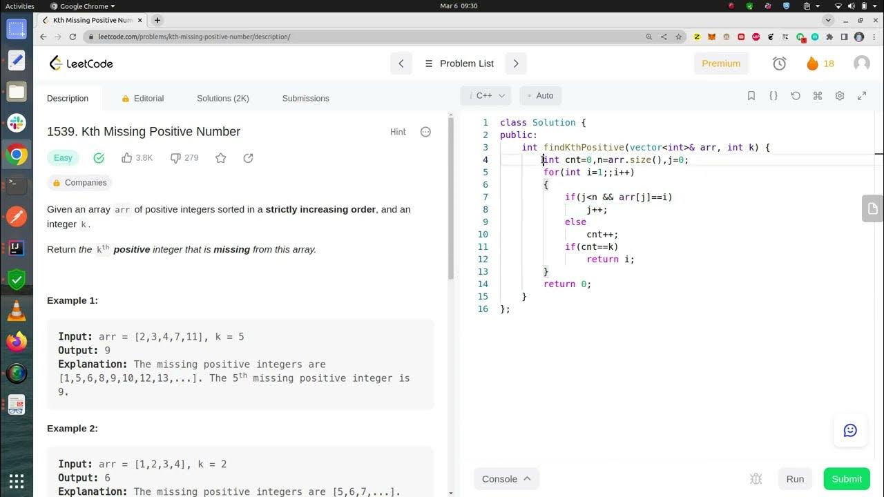 Leetcode Dpp 1539 Kth Missing Positive Number Youtube