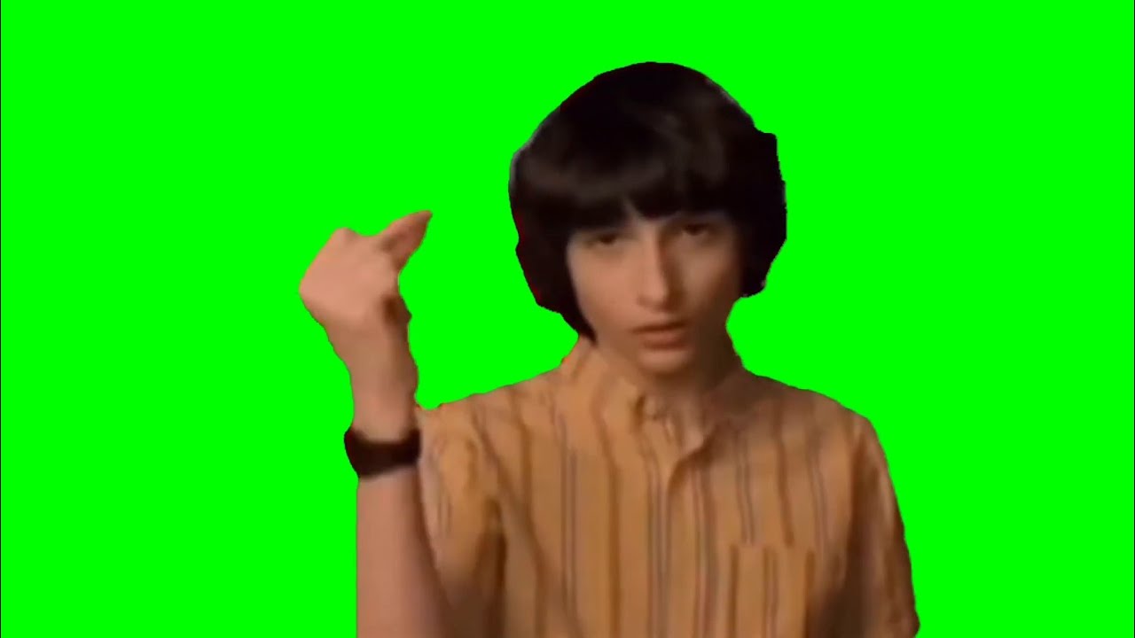 Finn Wolfhard Snapping Fingers Meme Template Mentahan Green Scene ...