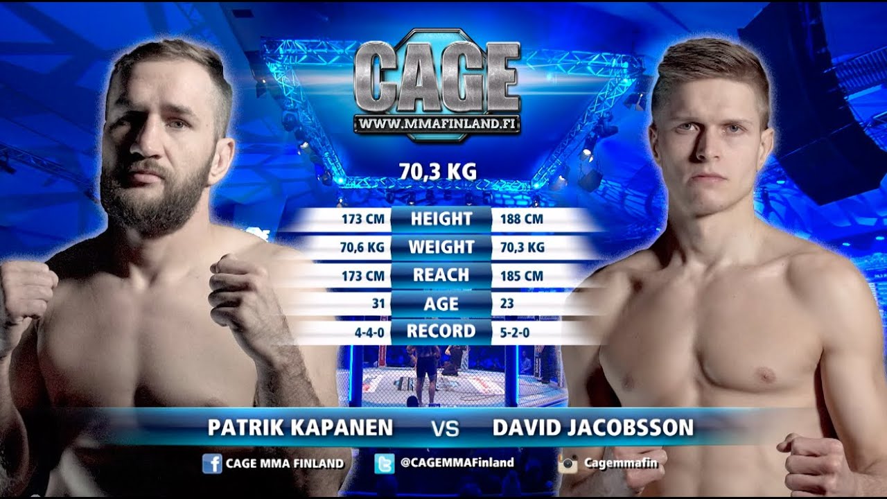 CAGE 50: Patrik Kapanen vs David Jacobsson Full Fight MMA - YouTube