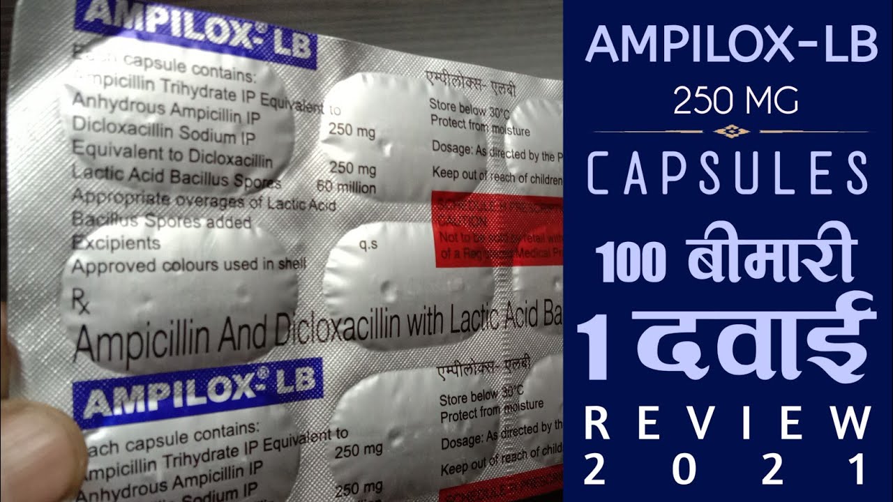 Ampilox Lb Capsules | Ampicillin And Bicloxacillin With Lactic Acid ...