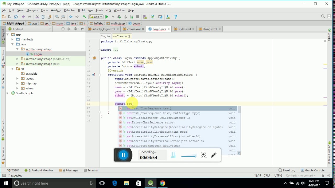 Android Tutorial-Part 2 - YouTube