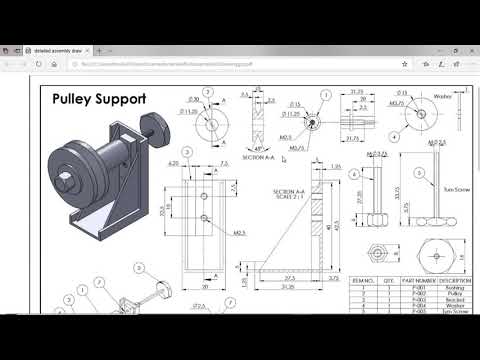 Membuat PULLEY SUPPORT ke 3D, assembly, 2D menggunakan autocad 2015 ...