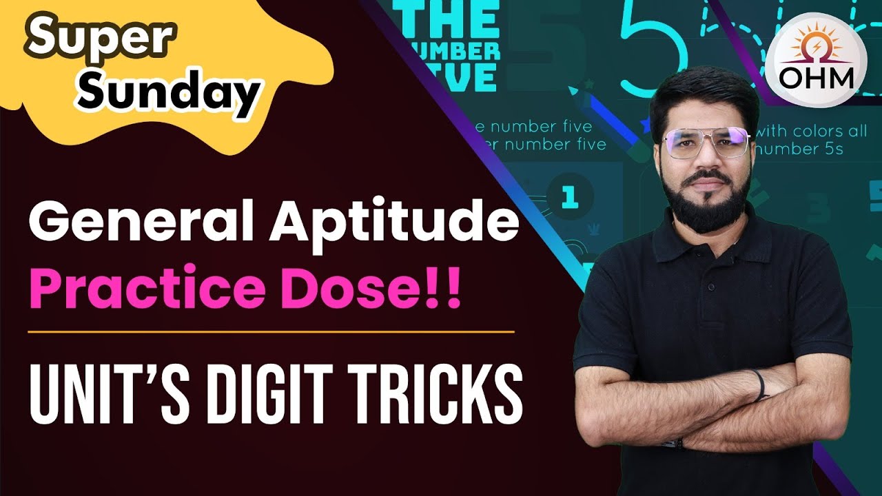 GATE 2025 General Aptitude | Unit's Digit Tricks #gate2025 # ...