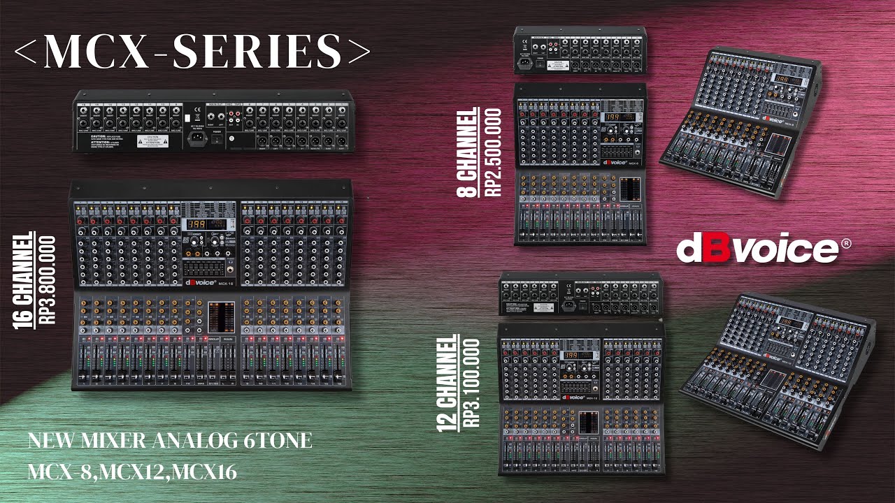 Professional Mixer Analog 6Tone Parametrik EQ | dBvoice MCX SERIES ...
