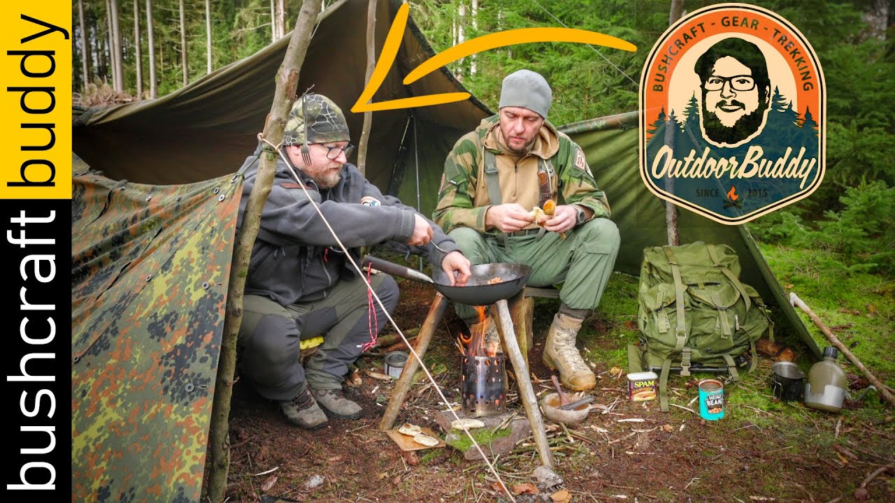 Outdoor Buddy meets Bushcraft Buddy | Korean Army Stew "Budae Jjigae ...