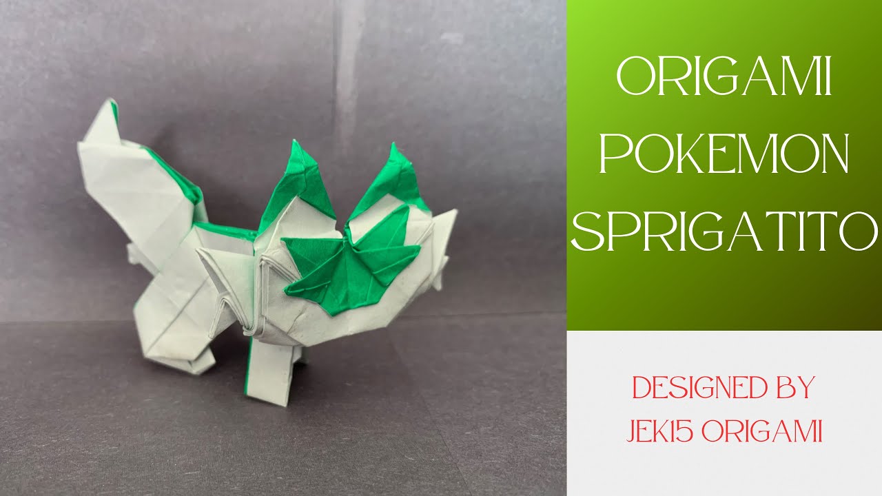 Origami Pokemon Sprigatito Tutorial - YouTube