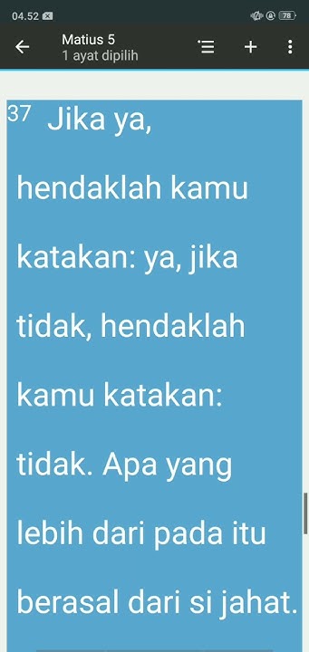 KITAB SUCI MATIUS 5:37(TB) - YouTube