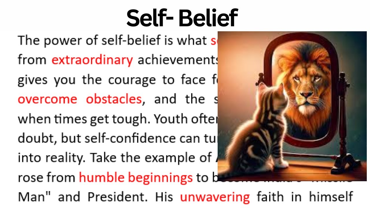 How to Build Self Confidence | Power of Self Belief | Paragraph ...