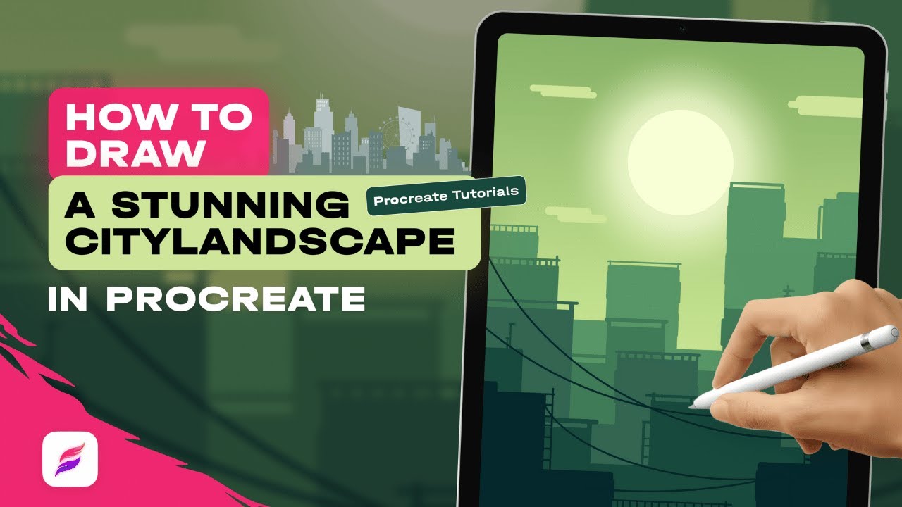 How to Draw a Cityscape in Procreate / City Painting Tutorial - YouTube