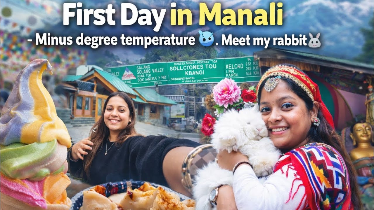 First Day in Manali ️🥶| Bahut Thand hai idhar 🥶| Mere Rabbit se miliye ...